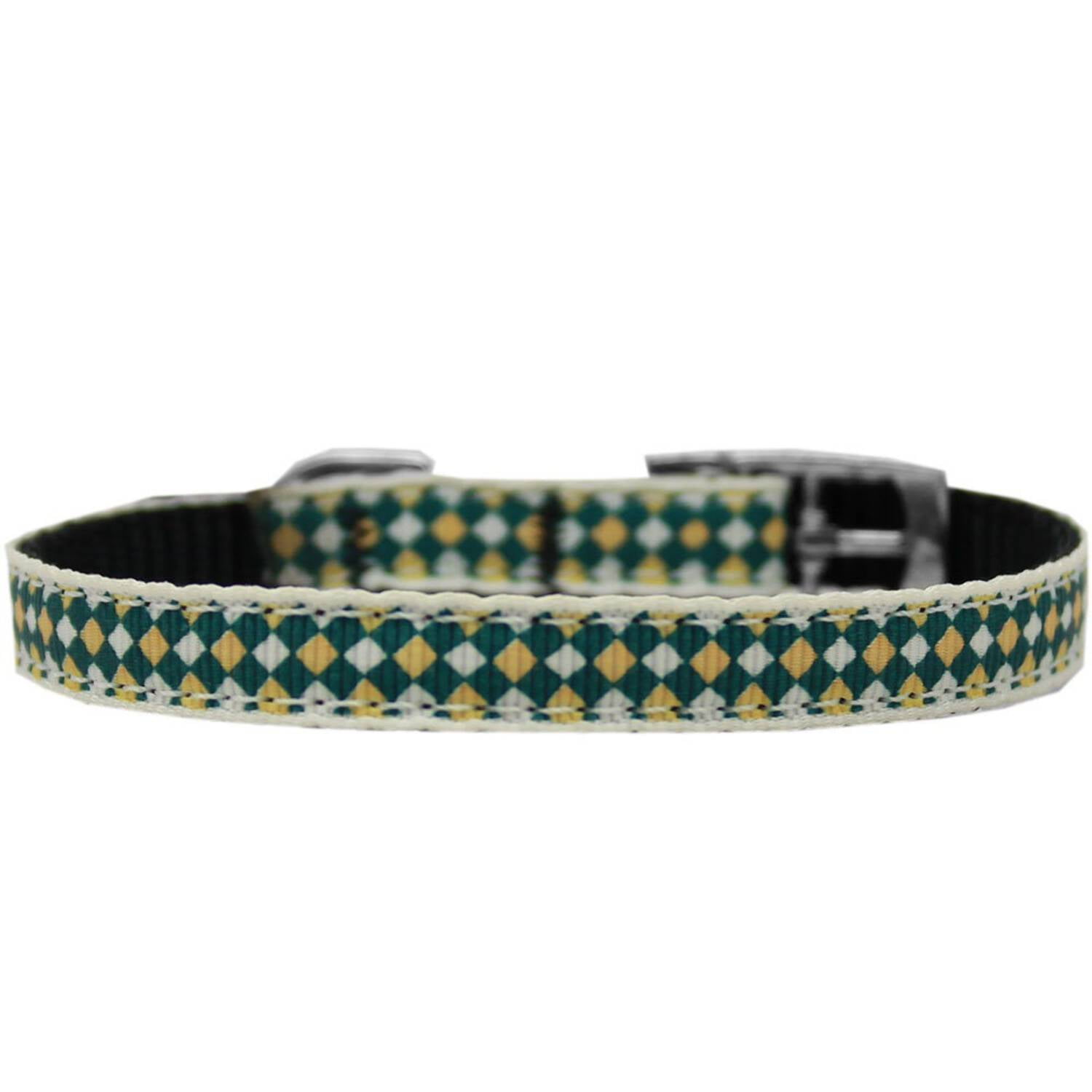 Pet Dog Cat Nylon Collar or Leash, "Green Checkers" - Walmart.com