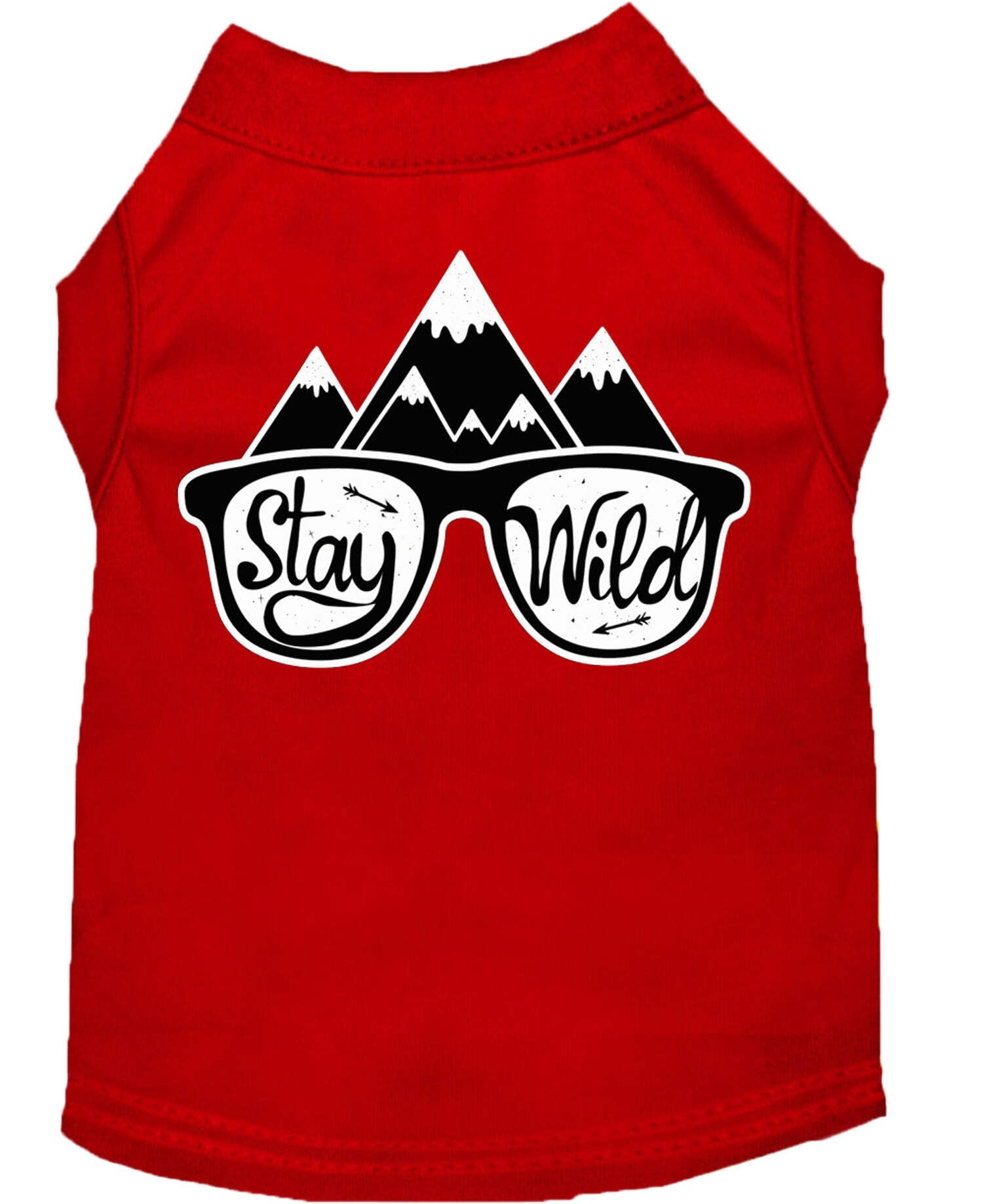 Mirage Pet Stay Wild Screen Print Dog Shirt Red XXL - Walmart.com