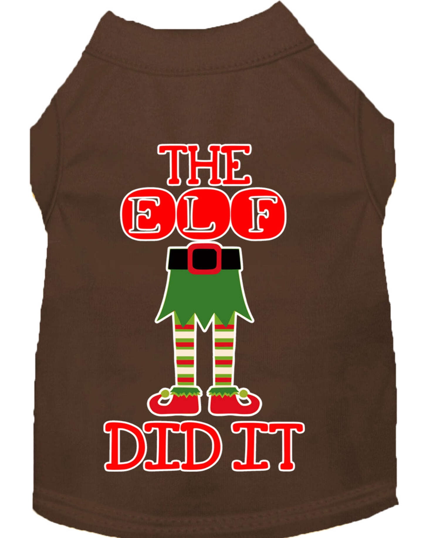 Christmas Pet Dog Cat Shirt Screen Printed, "The Elf Did It" - Walmart.com