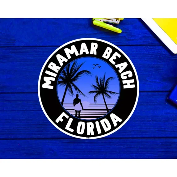 Miramar Beach Florida Beach Sticker Decal Sticker Phone Decal Water ...