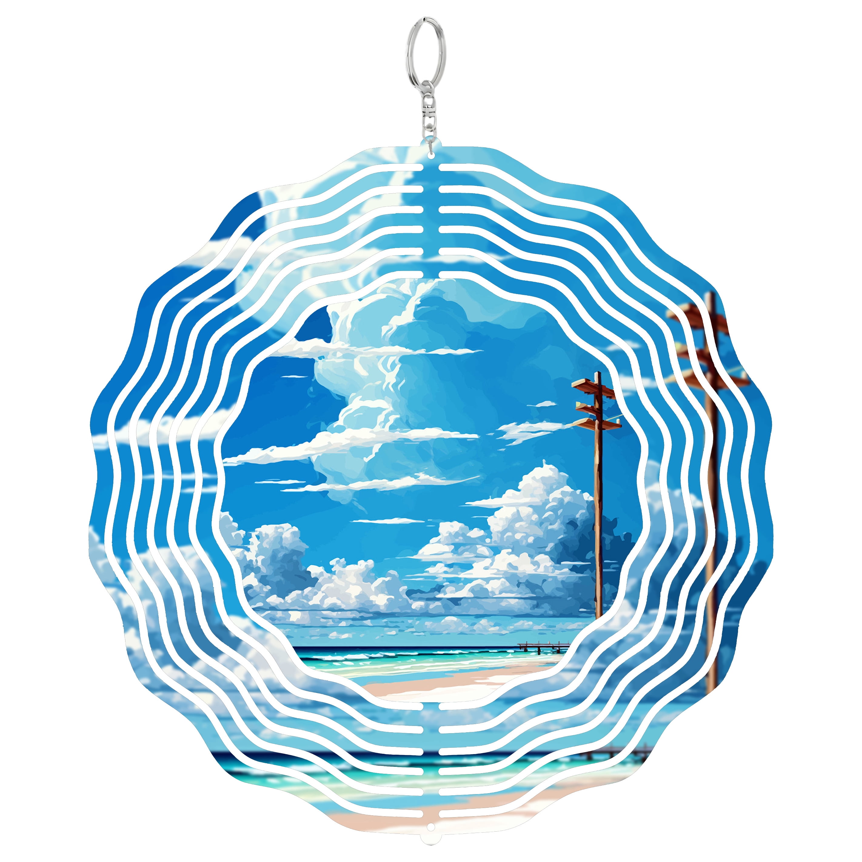 Miramar Beach Florida Panhandle 3D Wind Spinner Stainless Steel Kinetic ...