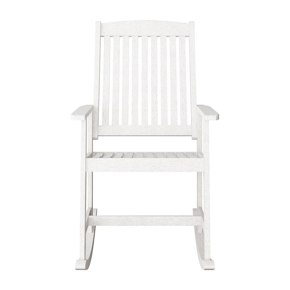 Miramar Contemporary White Washed Solid Wood Outdoor Rocking Chair ...