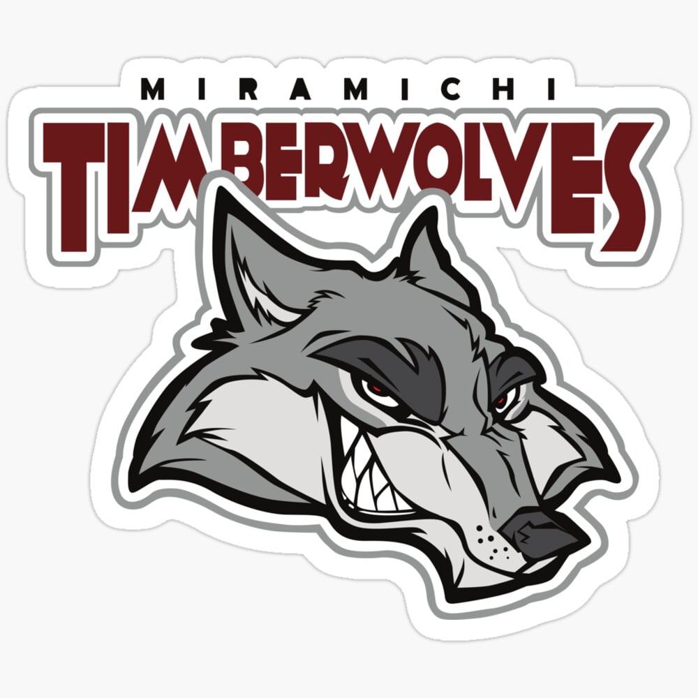 Miramichi Timberwolves Sticker Phone Decal Water Bottle Stickers Car ...