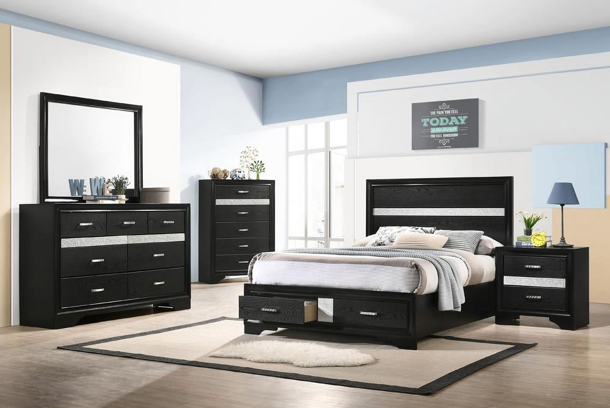 Miranda 5-piece Furniture Set: Full Size Bed, Dresser with Drawers ...