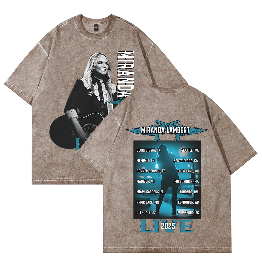 Miranda Lambert 2025 Tour Merch T-shirt Short Sleeve Men Women Vintage ...