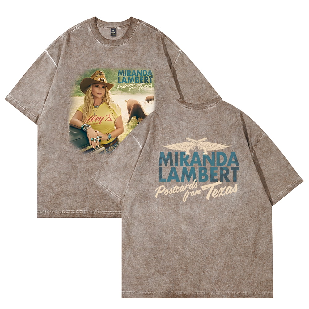 Miranda Lambert Merch Vintage Wash Tee Cosplay Women Men Fashion Short ...