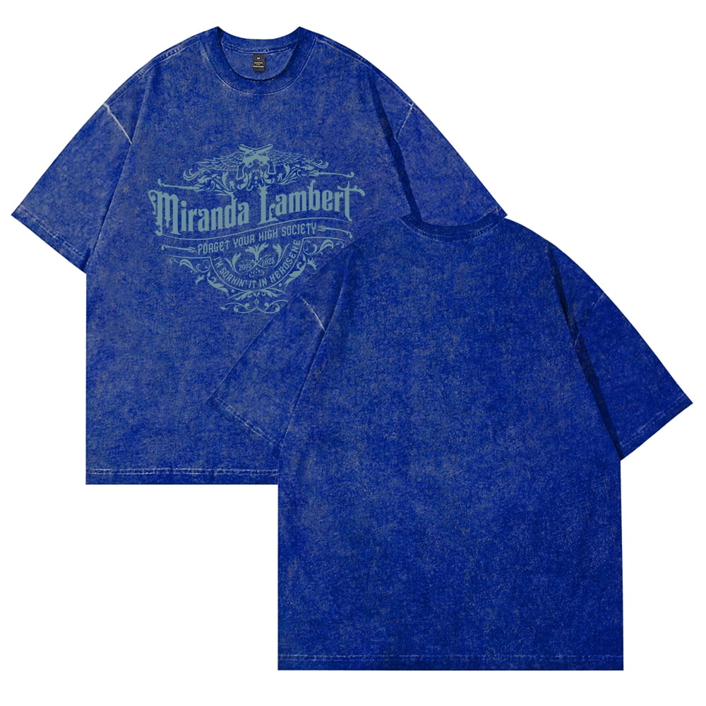 Miranda Lambert Merch Vintage Wash Tee Cosplay Women Men Fashion Short ...