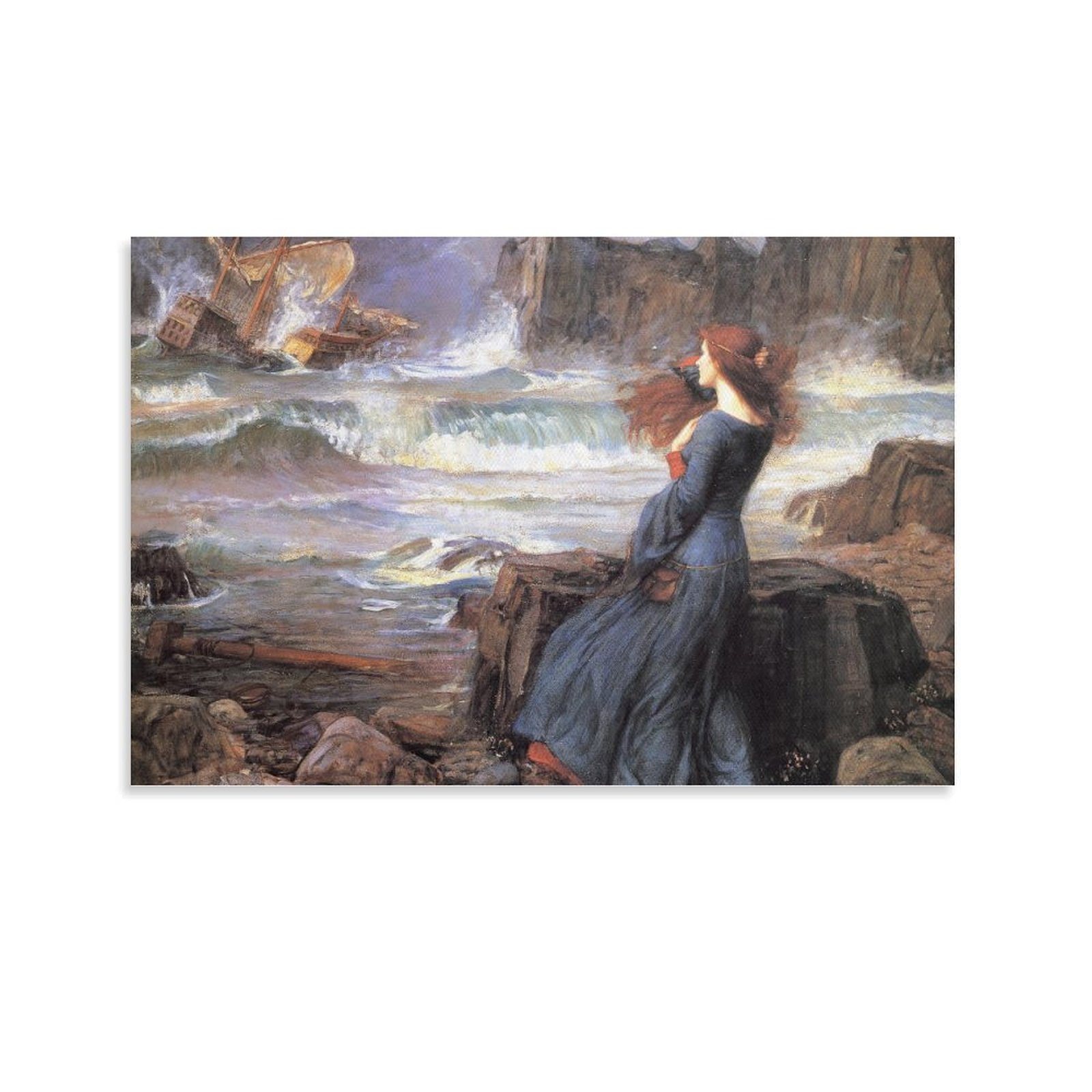 Miranda The Tempest Poster John William Waterhouse Canvas Wall Art ...