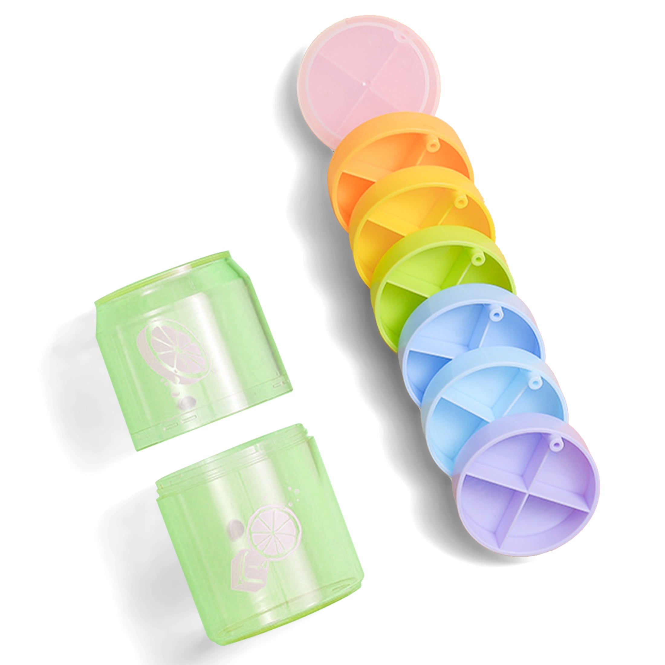 Mirdinner Weekly Travel Pill Organize, Portable Pill Box 7 Day with 4 ...