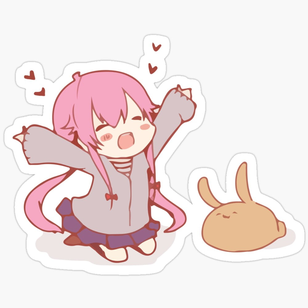 Miria Nikki Chibi Future Diary Sticker Phone Decal Water Bottle ...