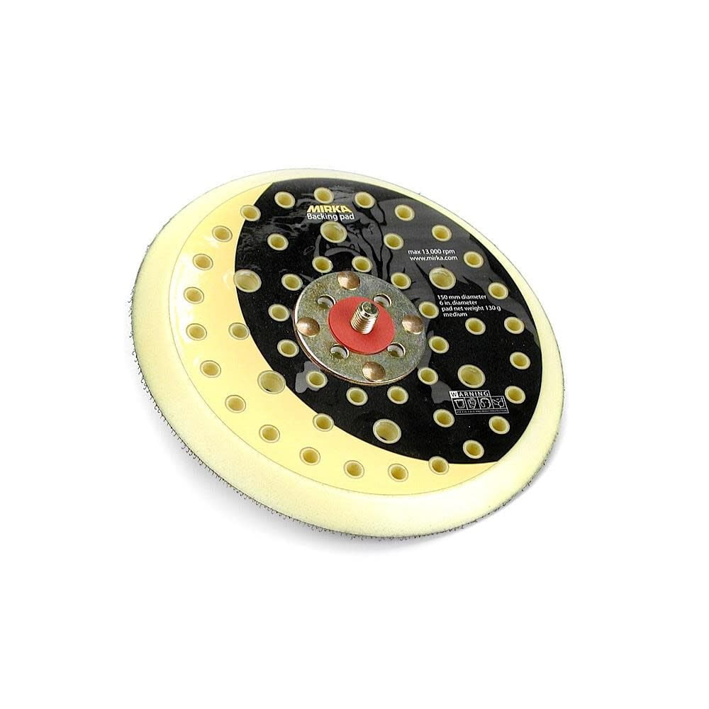Mirka 916GV Grip Faced Vacuum Back-Up Pad, 6 in Dia, Hook and Loop ...