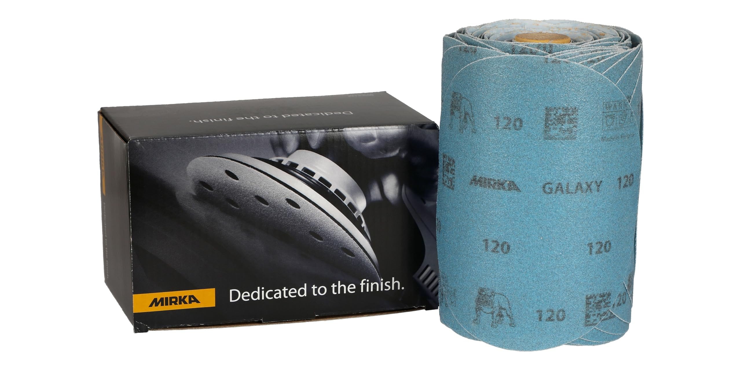 Mirka Galaxy Sandpaper 6 inch - Grit 120, 100 Discs/Linkroll - Self ...