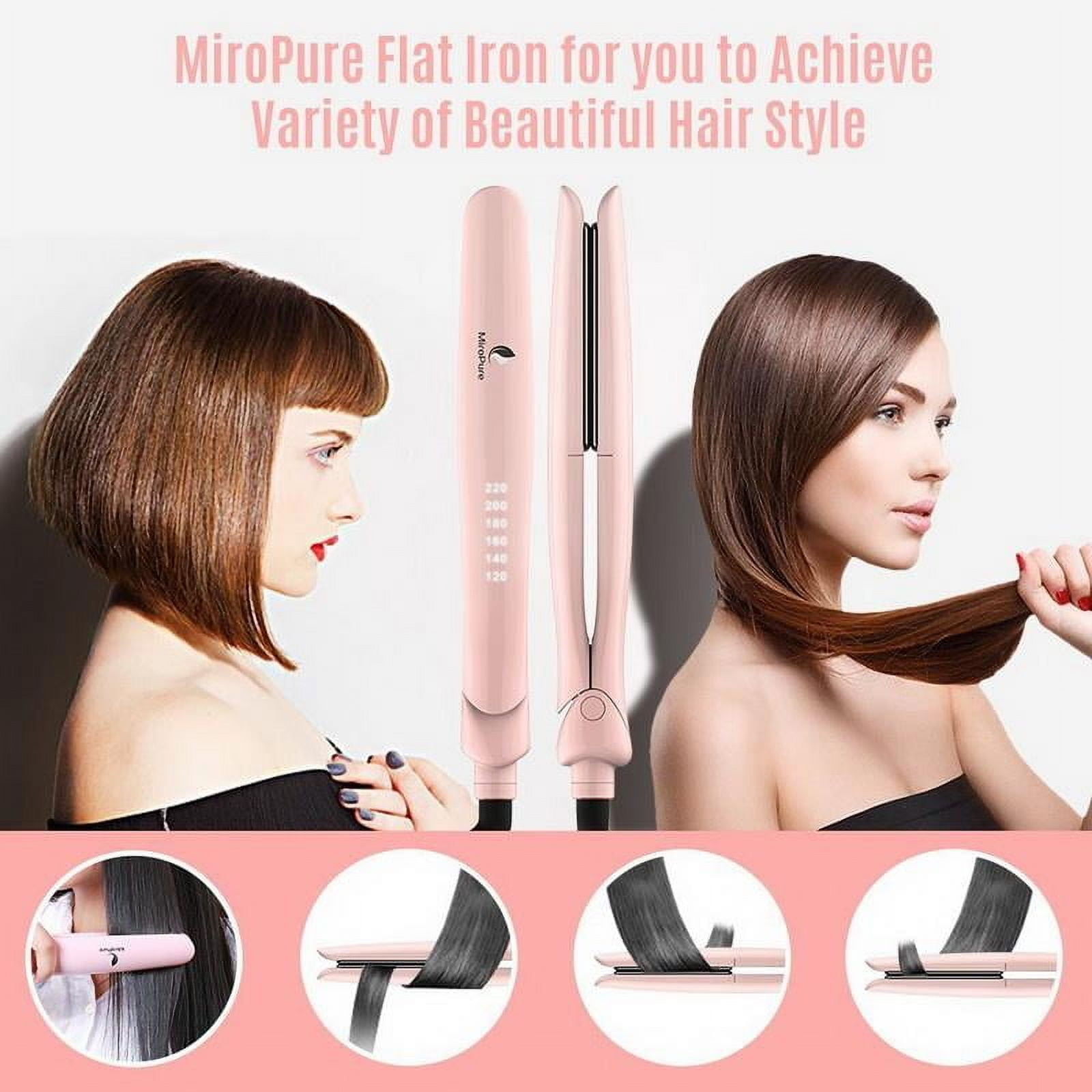 MiroPure 2-in-1 Infrared Ceramic Professional Flat Iron Hair ...