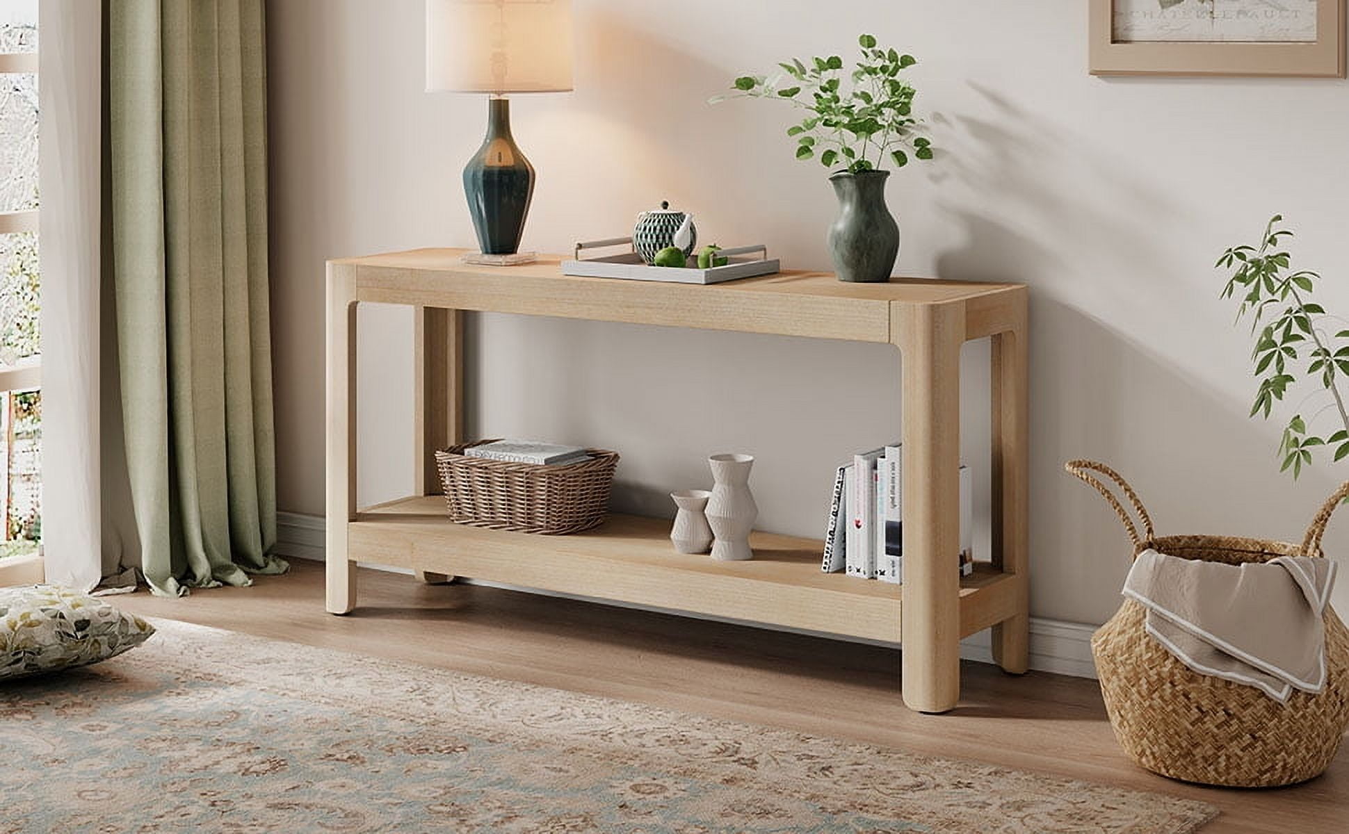 Mirod Modern Farmhouse Console Table,Elegant Minimalist Design with ...