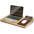 Miroddi Ergonomic Bamboo Laptop Stand with Cushion for 13-17” Macbook ...
