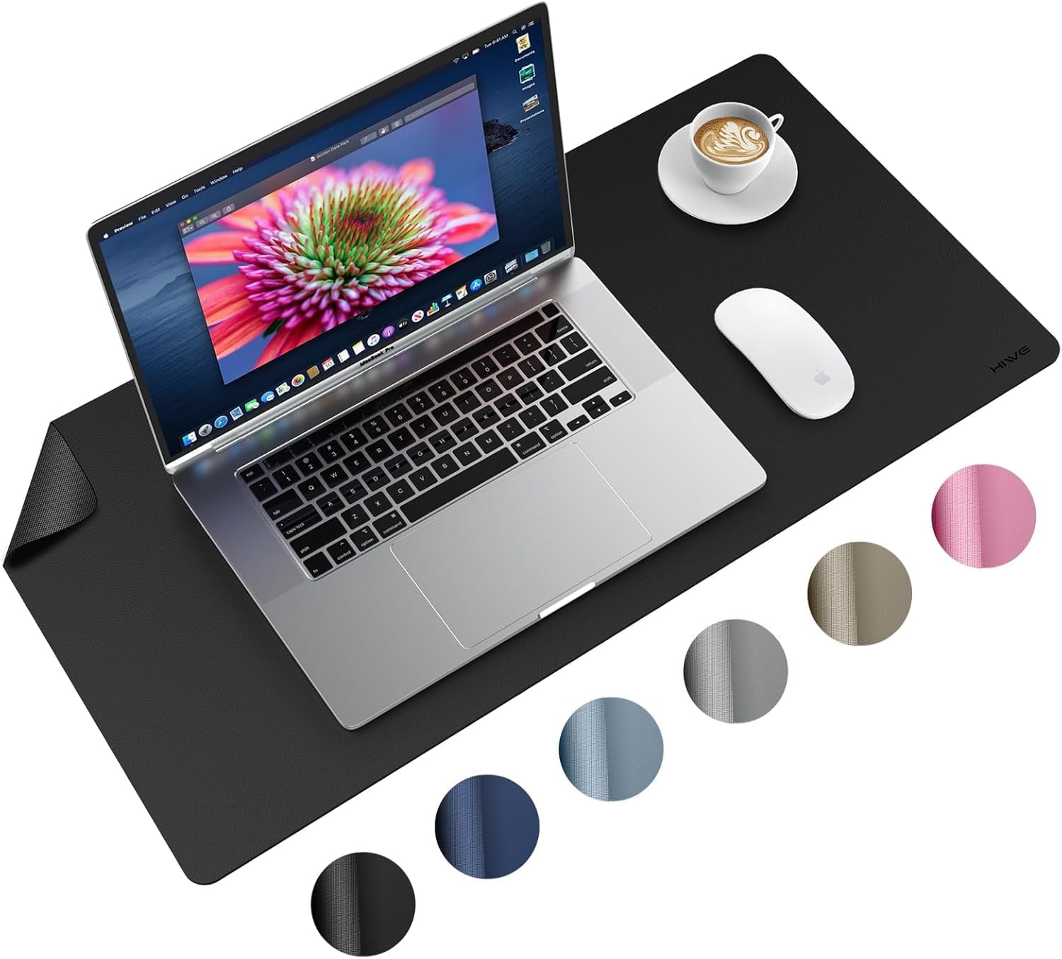 Miroddi Desk Pad Protector, Office PU Leather Mouse Mat, 31.5 x 15.7 ...