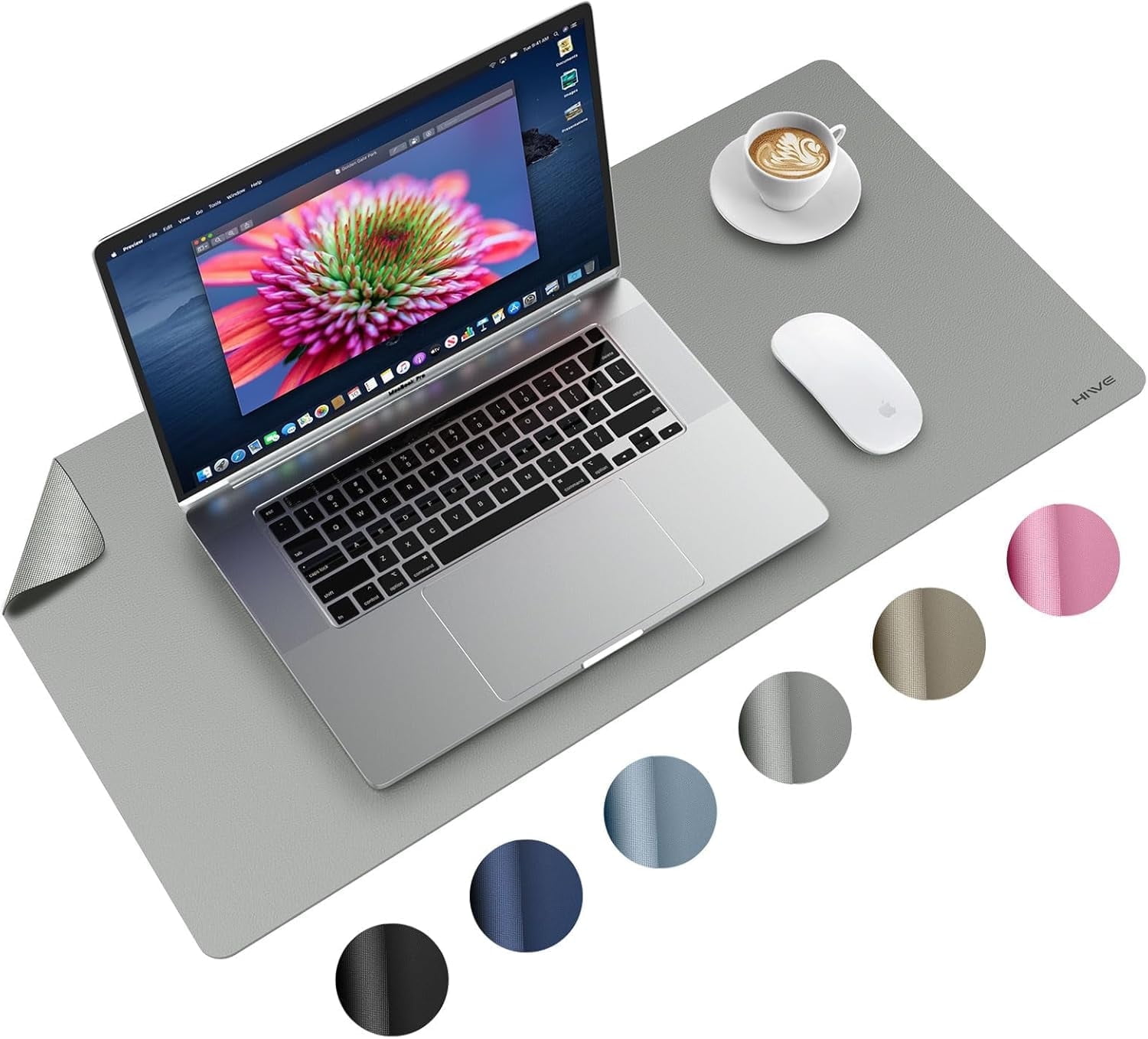 Miroddi Desk Pad Protector, Office PU Leather Mouse Mat, 31.5 x 15.7 ...