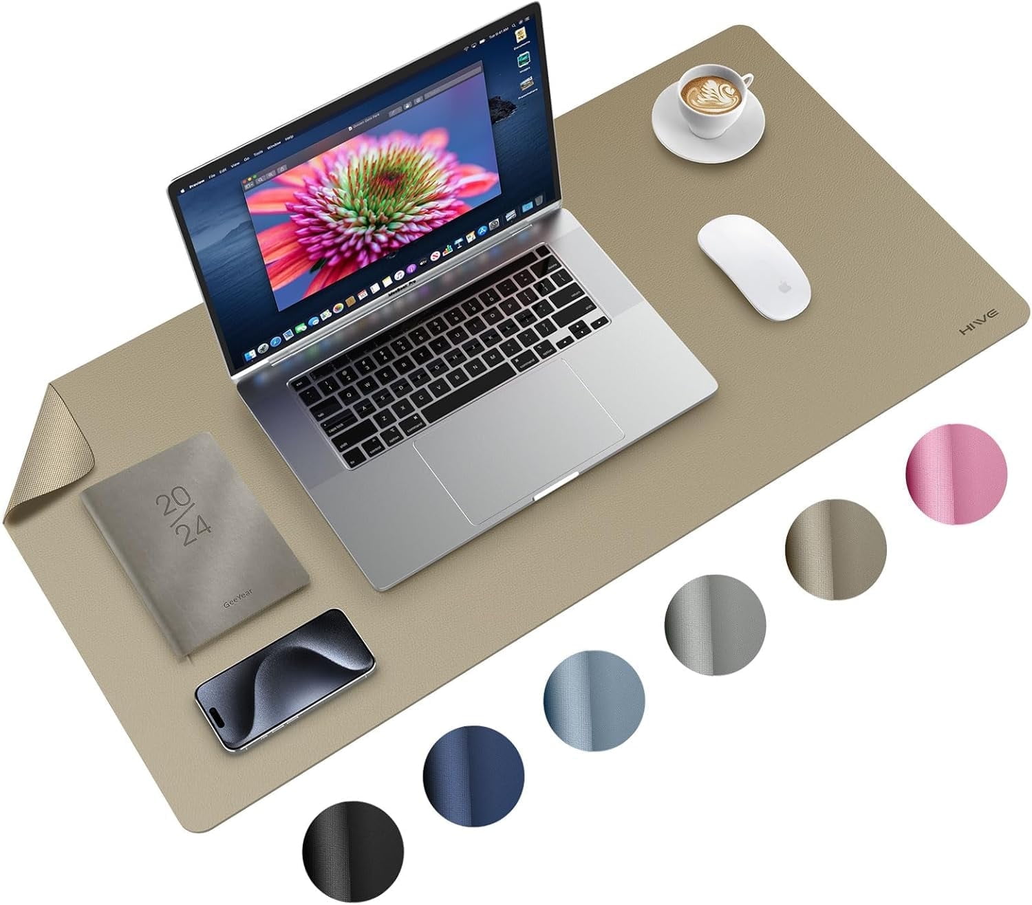 Miroddi Desk Pad Protector, Office PU Leather Mouse Mat, 31.5 x 15.7 ...