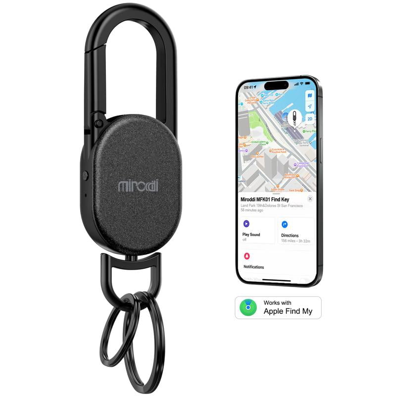 "Miroddi Keychain Tracker - Works with Apple Find My, Heavy Duty Steel ...