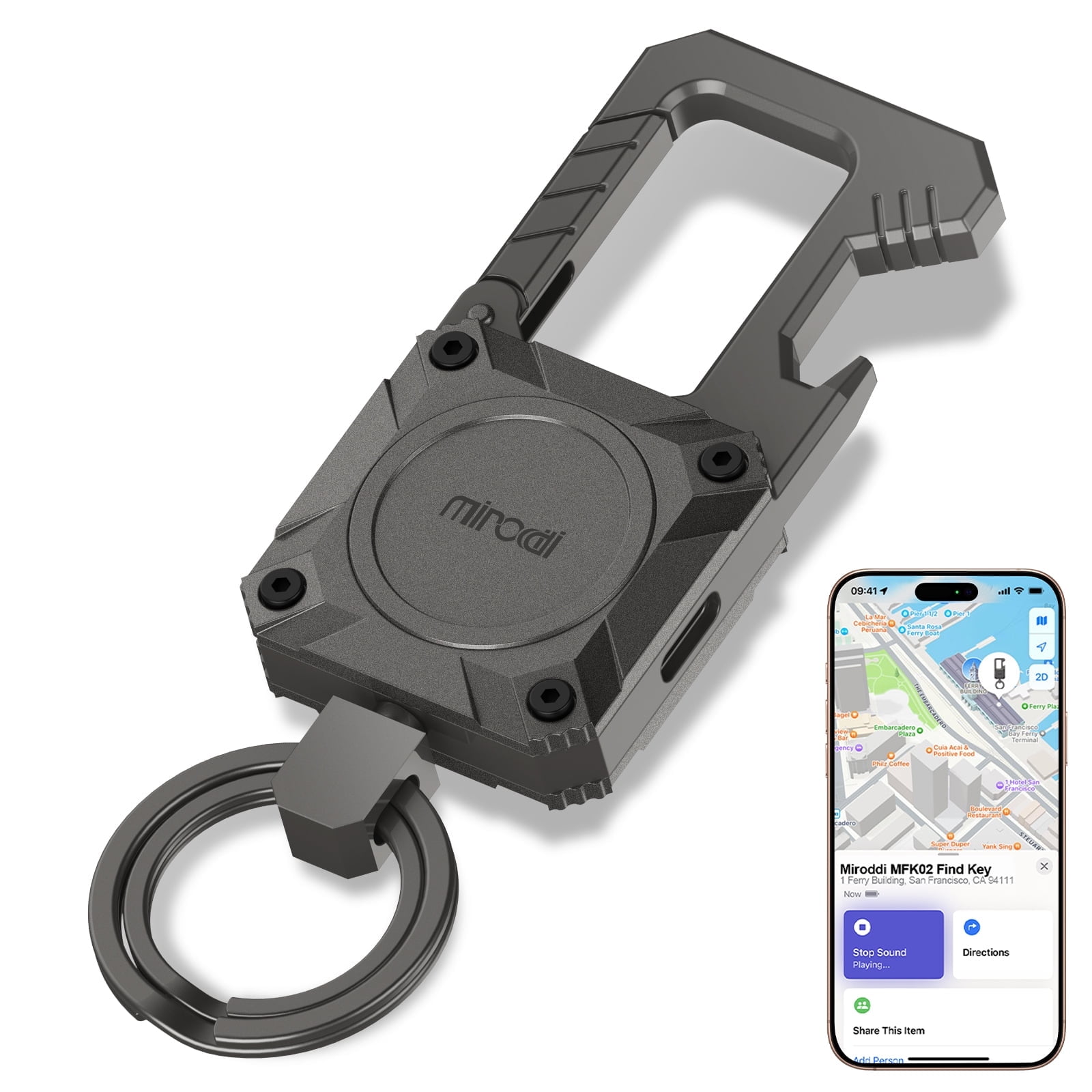 Miroddi Keychain, Works with Apple Find My, Heavy Duty Key Chain Bottle ...