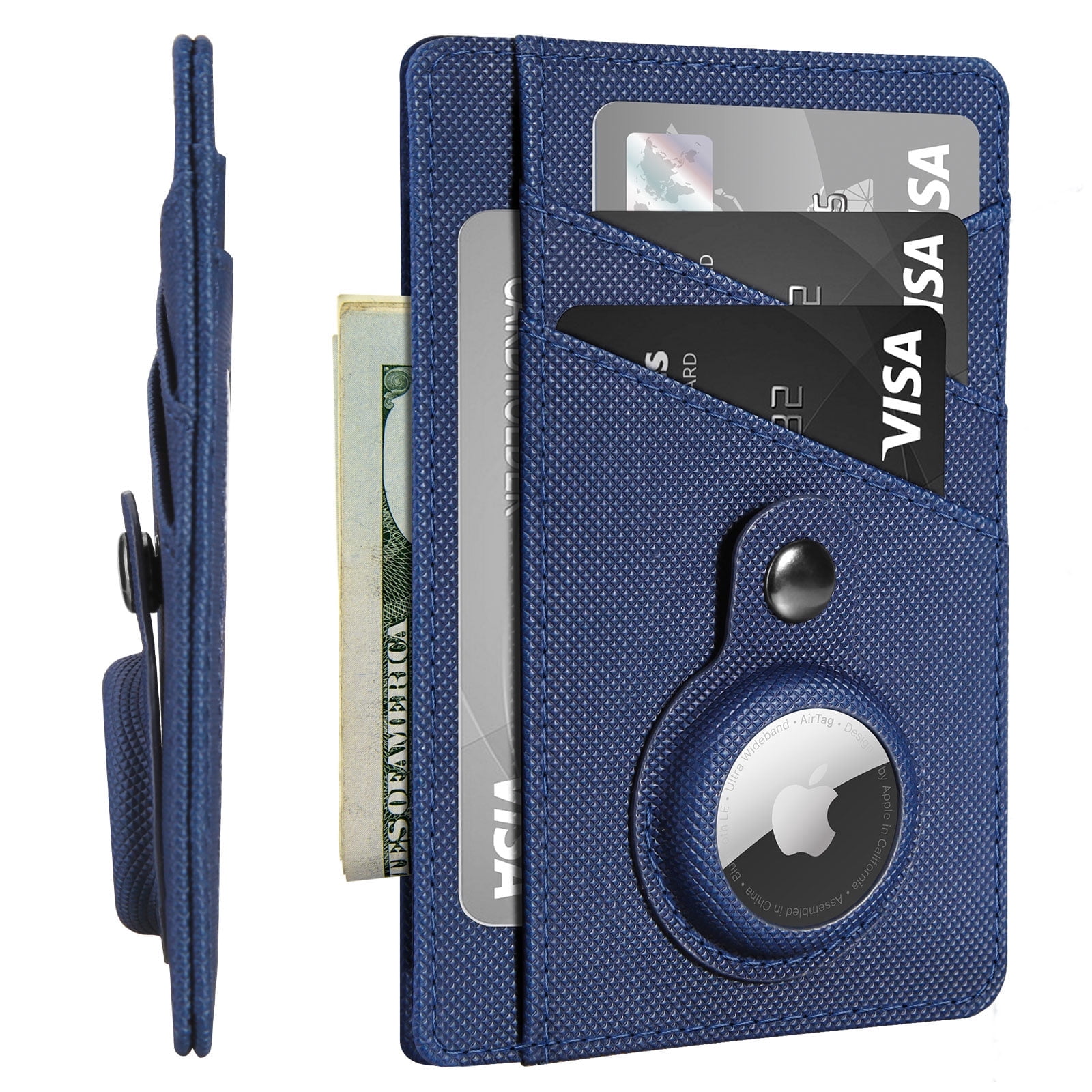 Miroddi Minimalist Wallet with AirTag Holder Credit Card Holder Slim ...