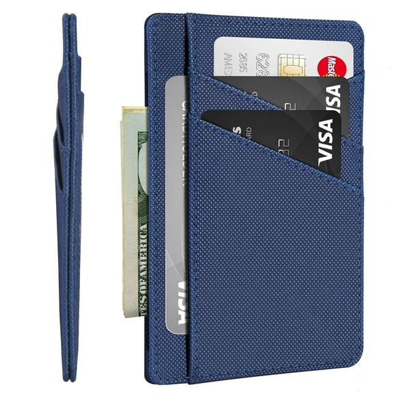 Front pocket thin wallets for Men Women RFID Blocking Credit Card ...