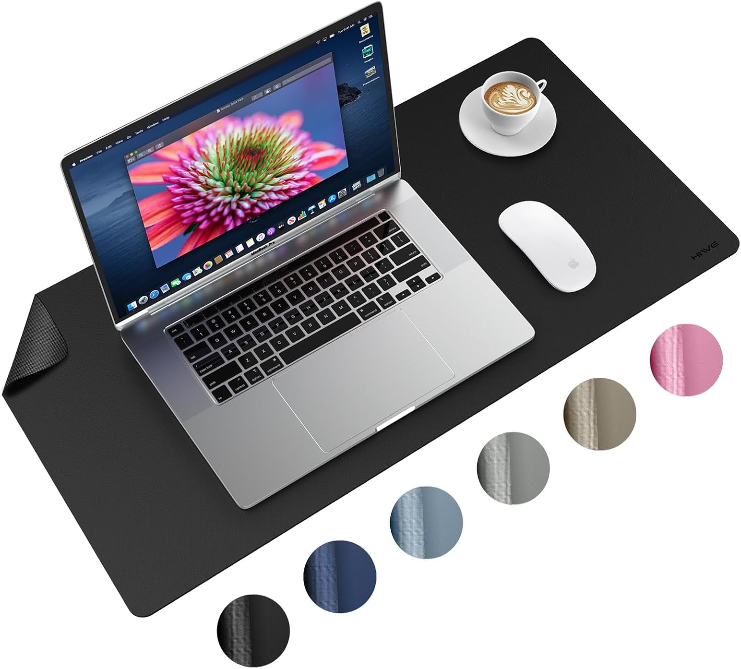 Miroddi Desk Pad Protector, Office PU Leather Mouse Mat, 31.5 x 15.7 ...