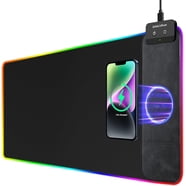 onn Gaming Desk Pad with LED RGB Lighting, Black 32", Rubber Anti-Slip ...