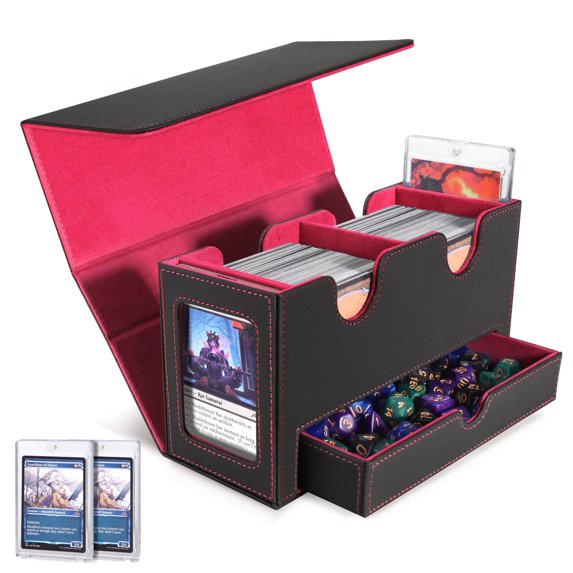 Miroddi MTG Card Deck Box, Trading Card Storage Box with Commander ...