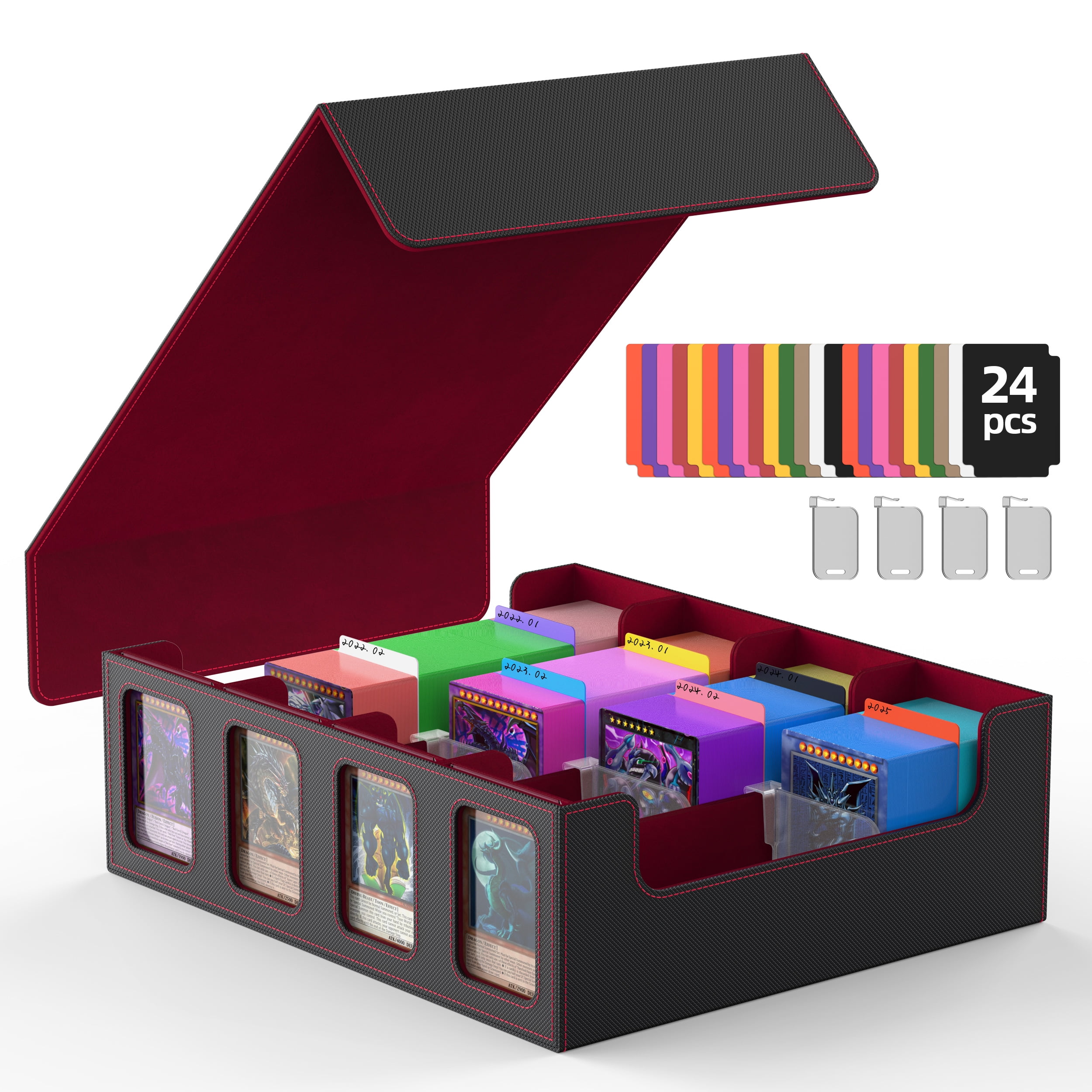 Miroddi MTG Card Deck Box, PU Leather Trading Card Holder, 3000 ...