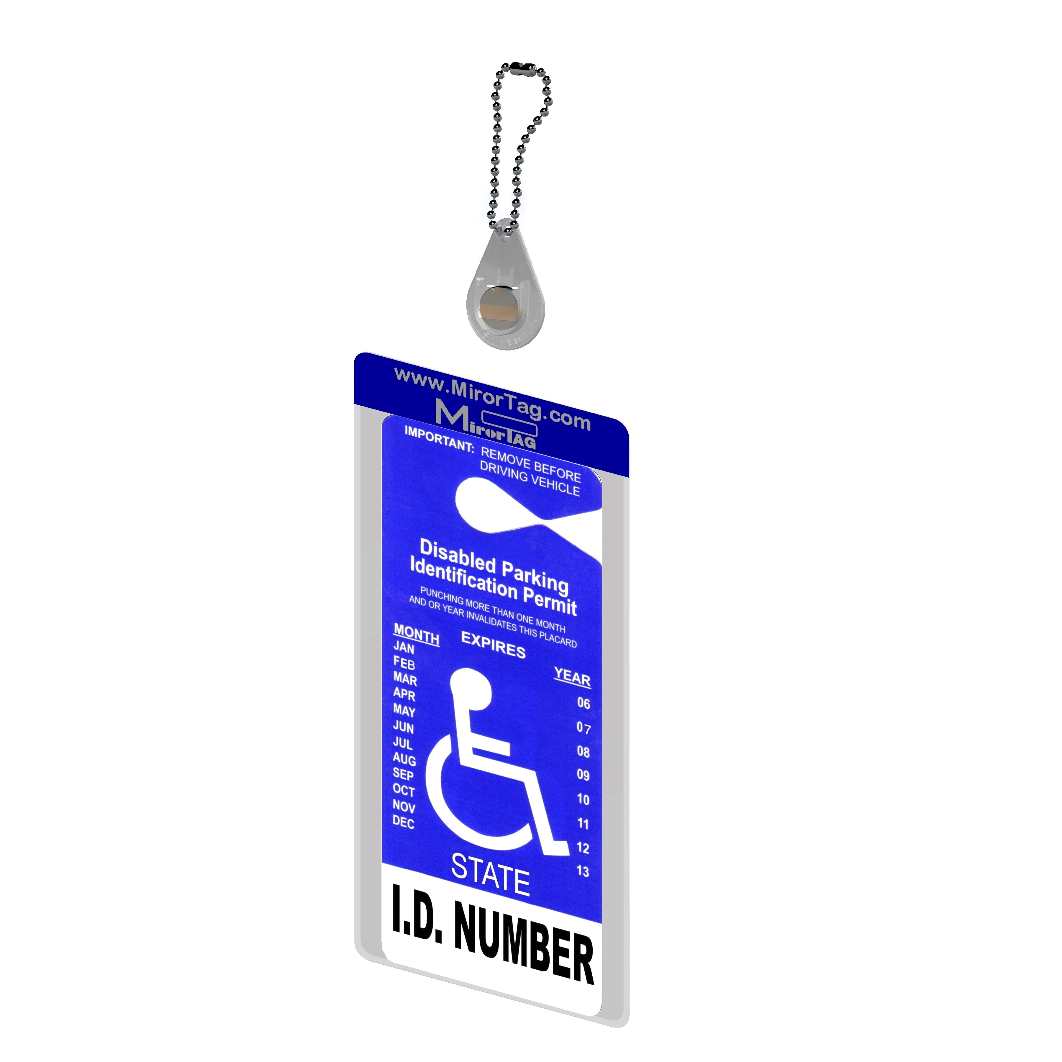 Mirortag Charm by JL Safety - Handicap Placard Holder. Easily Display ...