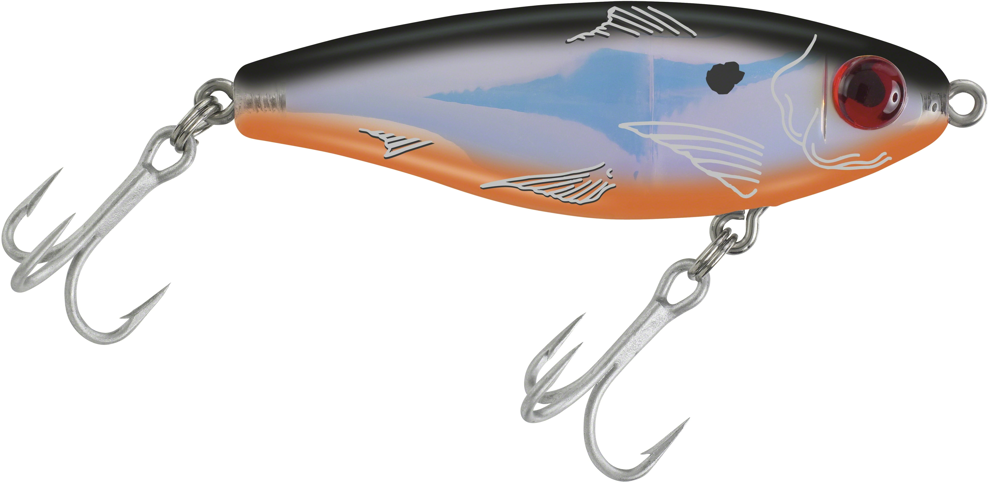 MirrOLure Mirrodine XL Suspending Twitchbait Fishing Lure, Black/Orange ...