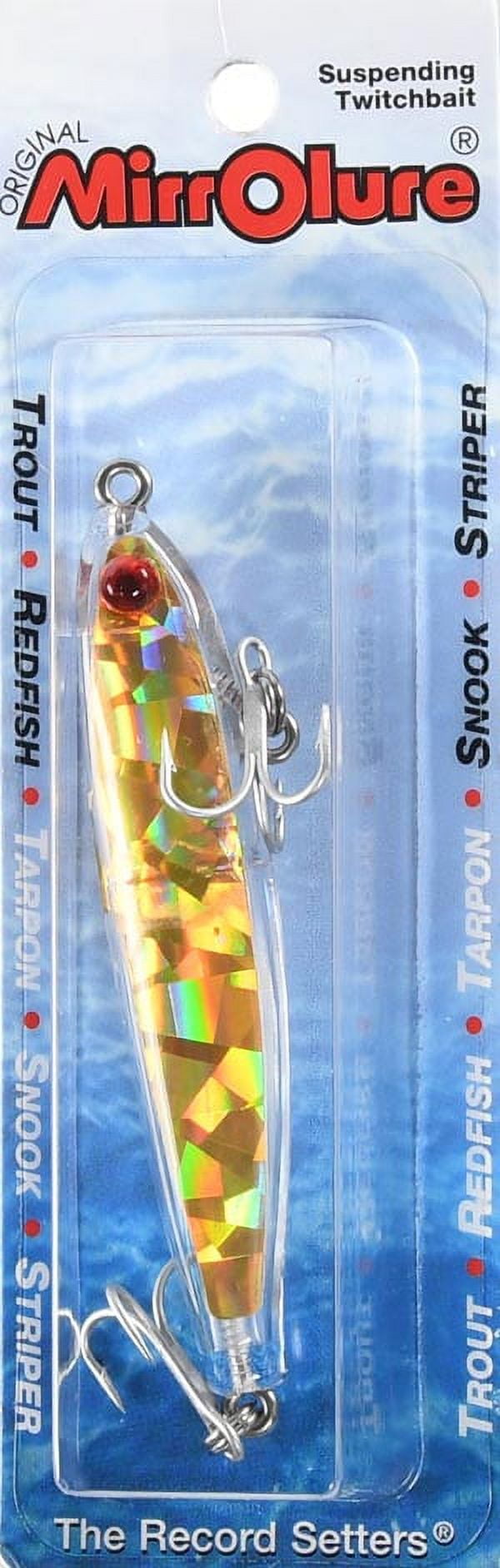 L&S Bait MirrOlure MirrOminnow Suspending Fishing Lure Gold/Broken ...