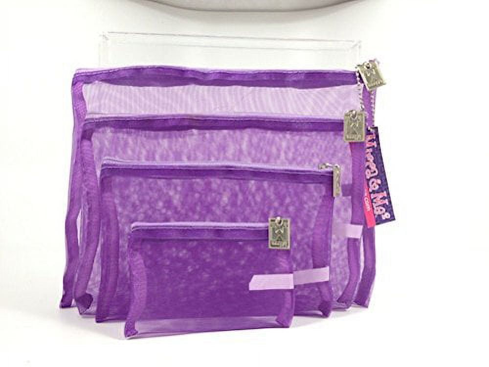 Mirra N Me - Set of 4 Mesh Zipper Bags - Purple - Walmart.com