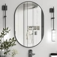 Mirrasia 36" x 20" Oval Bathroom Wall Mirror with Metal Frame Wall ...