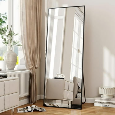 BEAUTYPEAK Full Length Mirror - Classic Paulownia Wood Frame - Walmart.com