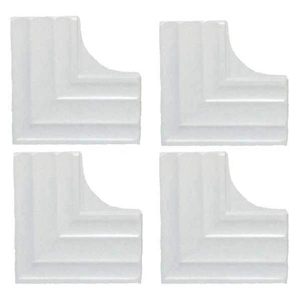 Mirredge Corner Plates,White,3 in W,PK4 88514 - Walmart.com