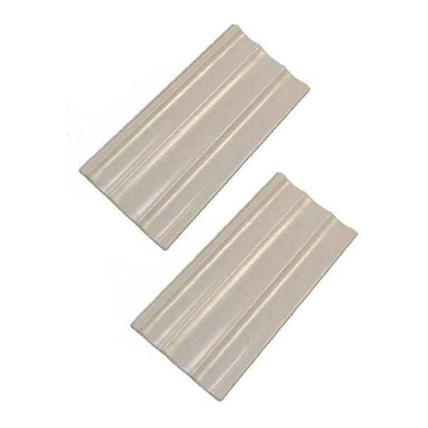 Contemporary Seam Plates, 3 in L, 1 1/2 in W, 1/4 in H, Dove White ...