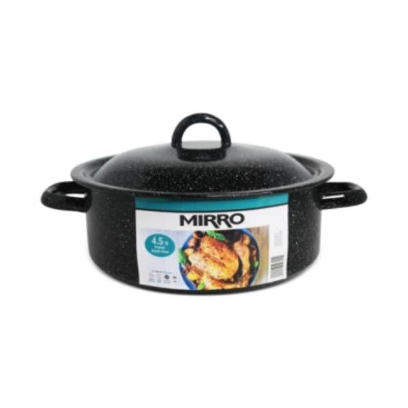 Mirro 4.5 Quart Traditional Vintage Style Black Speckled Enamel on ...