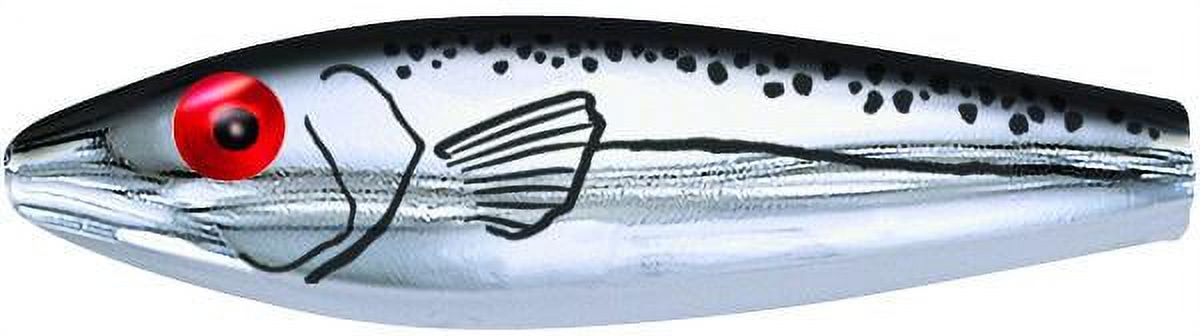 Mirrolure 83MR-CRBK She Dog Chrome/Black 4" Fishing Topwater Freshwater ...