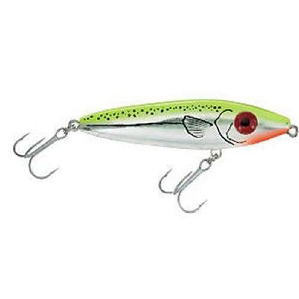 Mirrolure 83MR-CRCH She Dog Chrome/Chartreuse 4" Fishing Topwater Lure ...