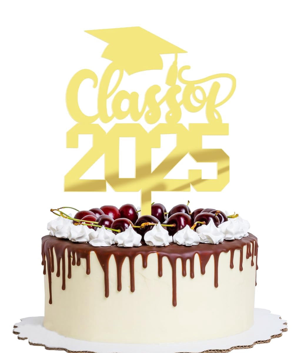 Mirror Acrylic ClassTRDN of 2025 Cake Topper, Congrats Grad 2025 ...