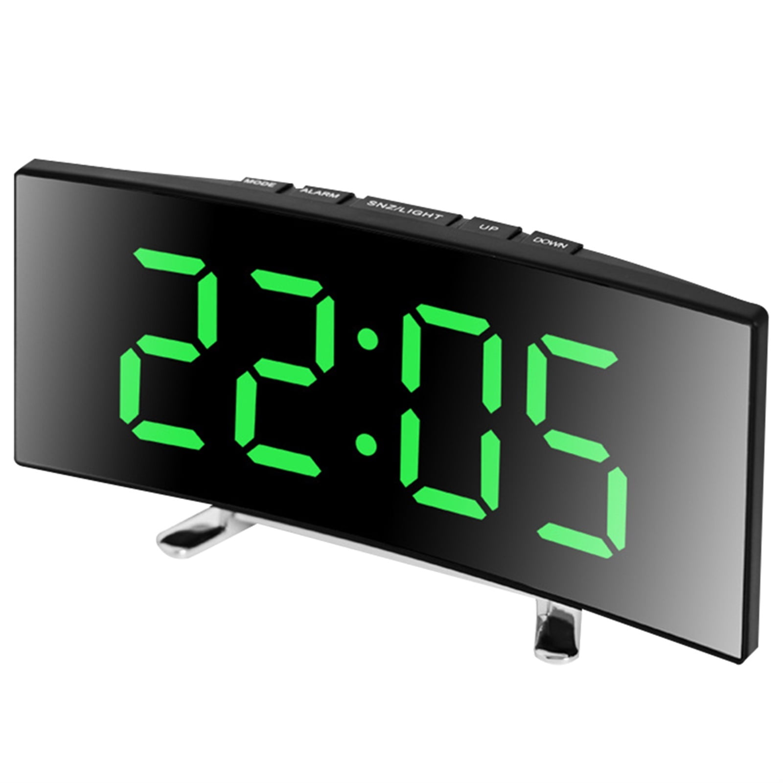 Mirror Alarm Clock 6 Inch Mirror Digital Clock Electronic Bedside Table ...