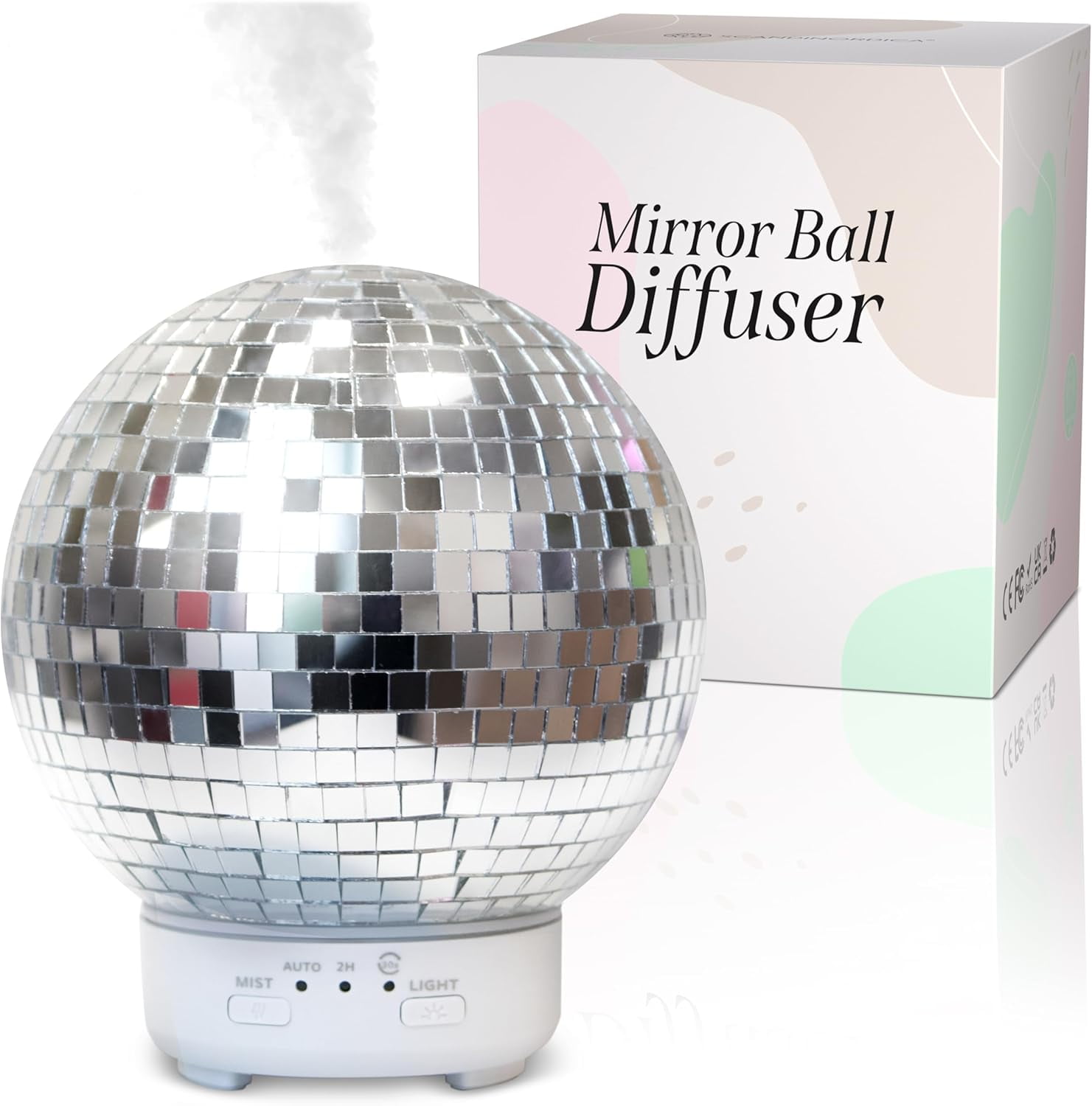 Mirror Ball Diffuser – Reflective Disco Ball Essential Oil Diffuser ...