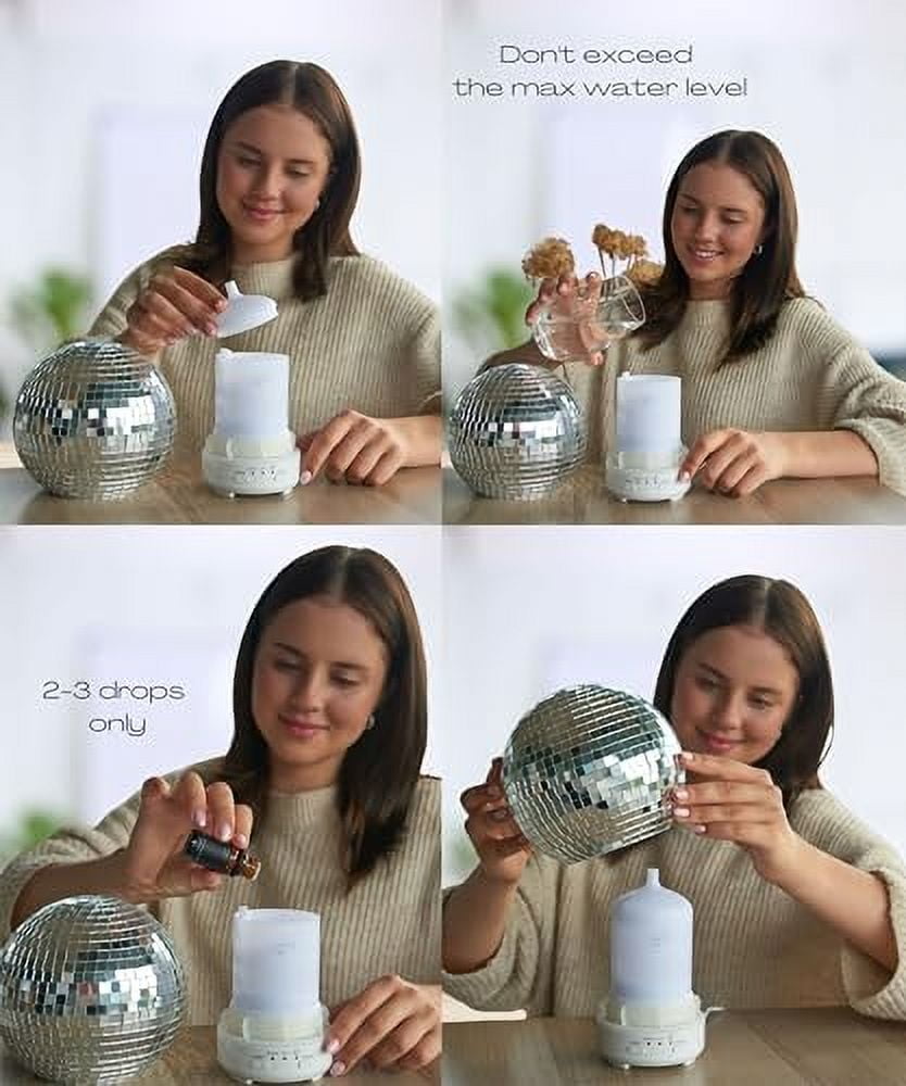 Mirror Ball Diffuser – Reflective Disco Ball Essential Oil Diffuser ...