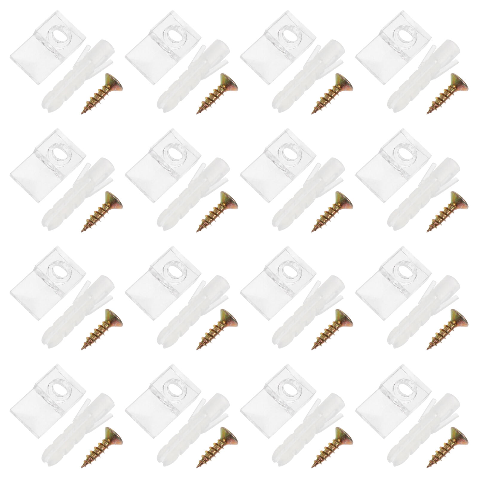 20 Sets Mirror Buckle Bracket Crystal Shelf Brackets Multi-Purpose ...