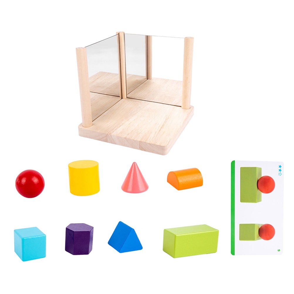 1 Set Kids Mirror Blocks Spatial Structure Toy Logical Thinking ...