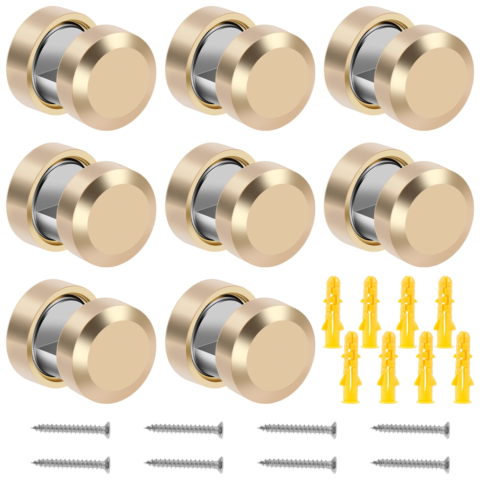 Mirror Clips Solid Round Shape Mirrors Bracket Pretty Mirror Mounting ...