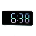Mirror Clock Snooze Alarm Digital Timer Large Led Display Date ...
