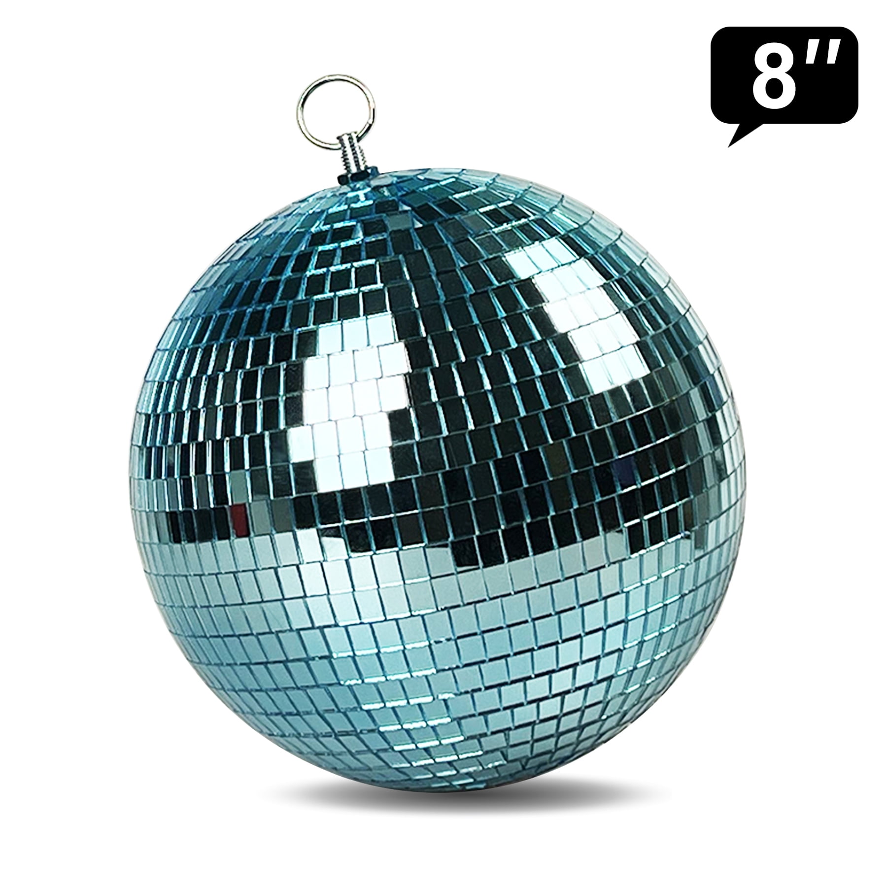 Mirror Disco Ball - 8 inch Blue Hanging Disco Ball for Party Wedding ...